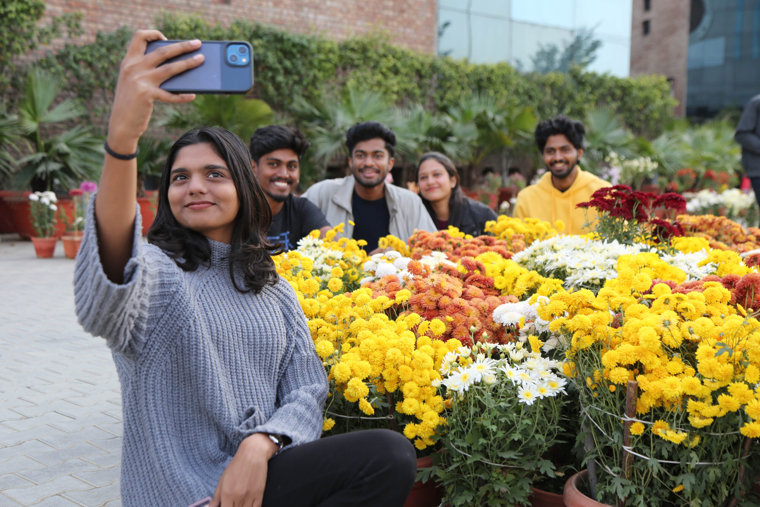 Students celebrating Chrysanthemum festival being organised at LPU ...