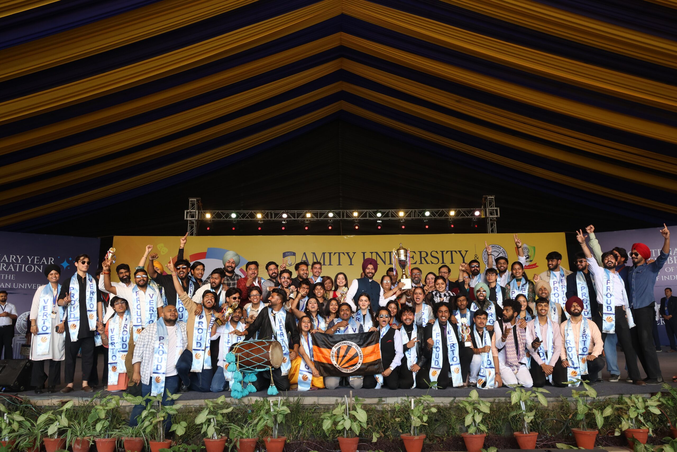 LPU students looking cheerful on winning Overall Championship for the ...